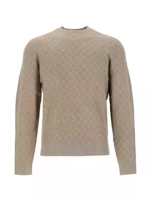Emporio Armani Diamond-pattern Crew-neck Sweater