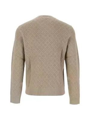Emporio Armani Diamond-pattern Crew-neck Sweater