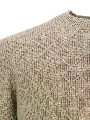 Emporio Armani Diamond-pattern Crew-neck Sweater