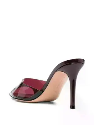 GIANVITO ROSSI Elle Patent-leather Sandals - Red