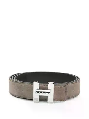 Hogan H-buckle Suede Belt - Grey