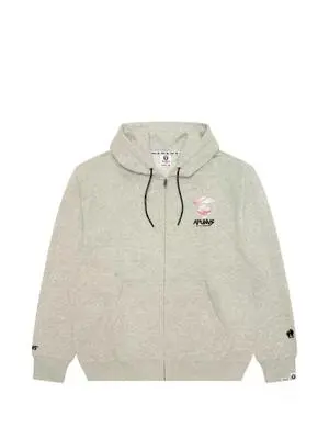 AAPE BY *A BATHING APE Graphic-print Zip-up Hoodie - Grey