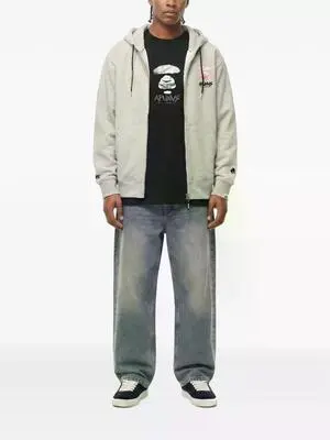 AAPE BY *A BATHING APE Graphic-print Zip-up Hoodie