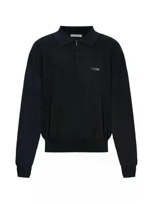 ENTIRE STUDIOS Quarter-zip Long-sleeve Sweater - Black