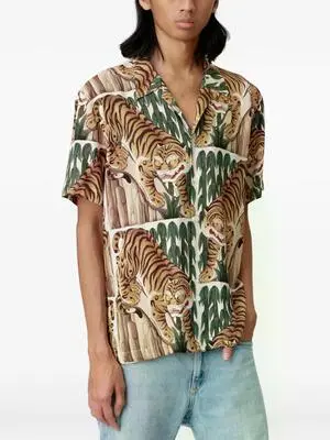 ENDLESS JOY Tiger Graphic-print Short-sleeve Shirt