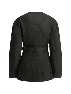 GANNI Jacket In Wool - Grey