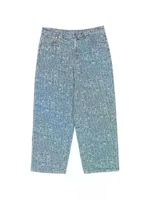 DAILY PAPER Jacquard-pattern Jeans - Blue