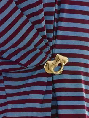 Essentiel Antwerp Striped Brooch-detail T-shirt