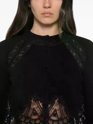 Ermanno Scervino Lace-trim Button-up Cardigan