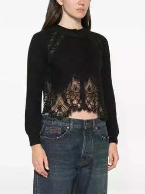 Ermanno Scervino Lace-trim Button-up Cardigan