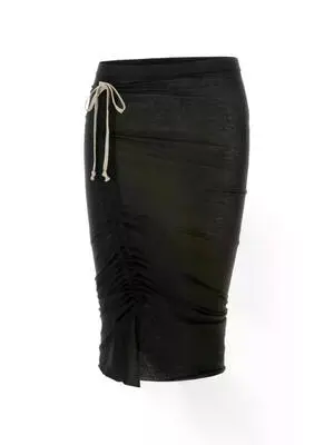 Rick Owens Ruched Drawstring Skirt