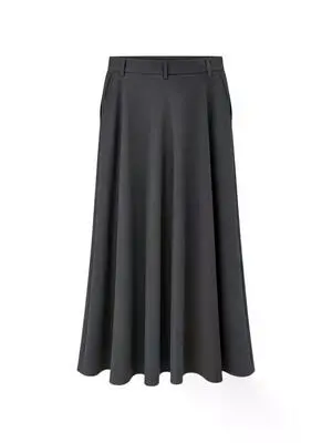Herno Belt-loop A-line Midi Skirt - Grey