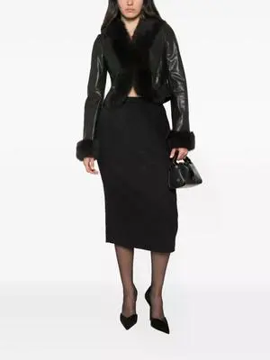 Dolce & Gabbana Bouclé-knit Pencil Midi Skirt