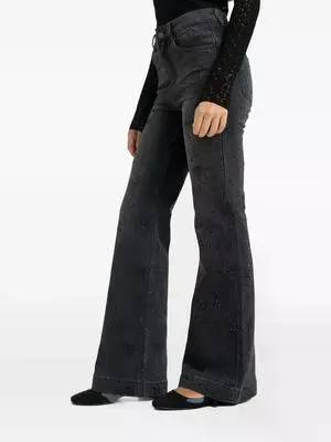 Liu Jo Rhinestone-embellished Flared Jeans - Grey