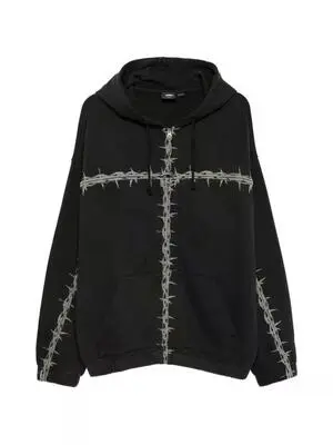 VANS Barbed-wire-print Zip-up Hoodie