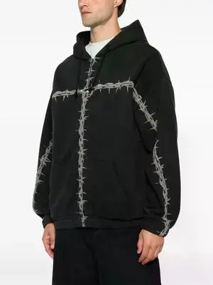VANS Barbed-wire-print Zip-up Hoodie