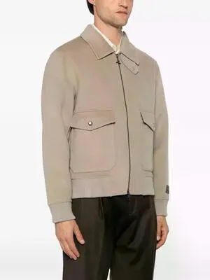 ON THE BUND Zip-up Flap-pocket Jacket