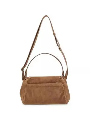 Isabel Marant Étoile Medium Chany Stud-embellished Suede Shoulder Bag