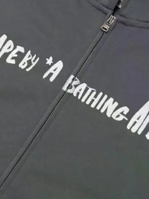 AAPE BY *A BATHING APE Graphic-print Zip-up Hoodie - Grey