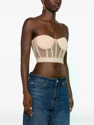 Elisabetta Franchi Sheer-panelled Corset Top