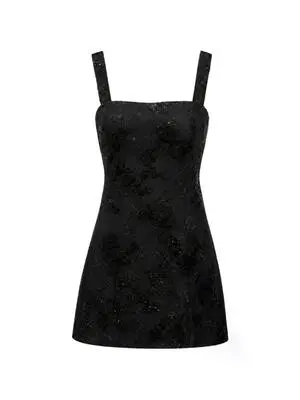 OW Ravina Sequin-embellished Floral-lace Dress