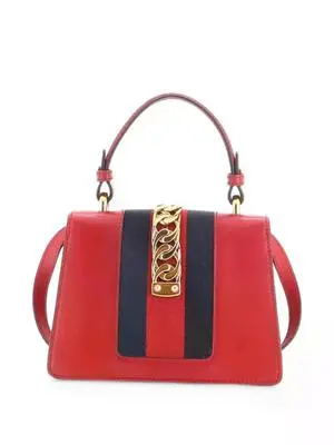 Gucci Sylvie Top Handle Bag Leather Mini Satchel