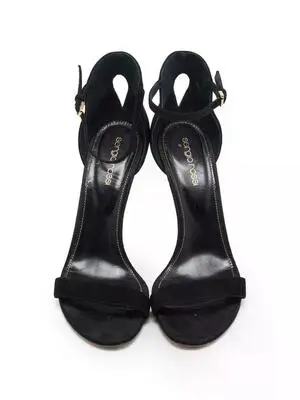 SERGIO ROSSI Suede Ankle-strap Sandals