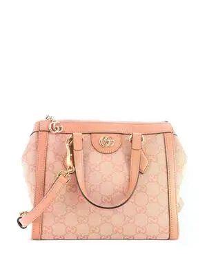 Gucci Ophidia Top Handle Gg Coated Canvas Small Tote Bag - Pink