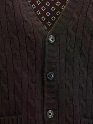 Valentino Garavani Cable-knit Wool Cardigan
