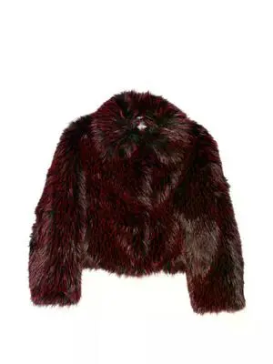 Diane Von Furstenberg Kaz Faux-fur Cropped Jacket - Red