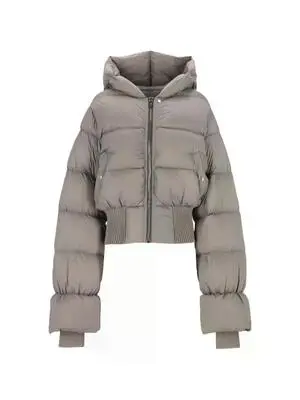 Rick Owens Cinched Hooded Jacket - Grey