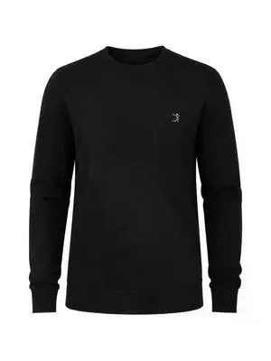 UOMINITALIANI Logo-embroidered Crewneck Sweater