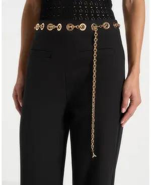 Manière De Voir Perrine Trousers With Rope Belt Detail - Black