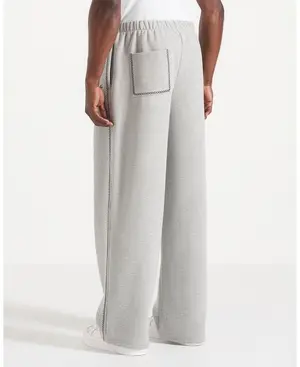 Manière De Voir Morgan Whipstitch Regular Joggers - Light Grey