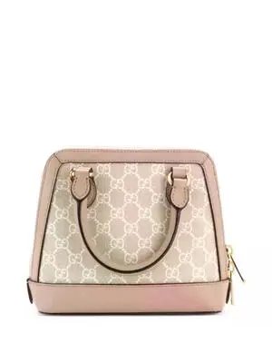 Gucci Horsebit 1955 Top Handle Bag Gg Coated Canvas With Leather Mini Shoulder Bag