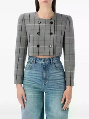 Chloé Checked Double-breasted Jacket