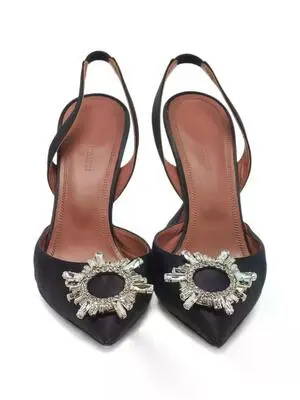 Amina Muaddi Begum Crystal-embellished Slingback Pumps