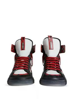 Dolce & Gabbana Portofino Leopard-print Calf-hair Sneakers