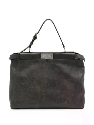 Fendi Large Peekaboo Tote Bag - Grey
