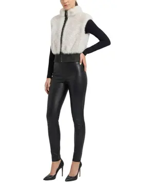 LYLA GRANT Faux Fur Fox Vest