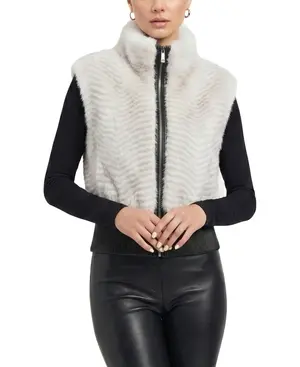 LYLA GRANT Faux Fur Fox Vest