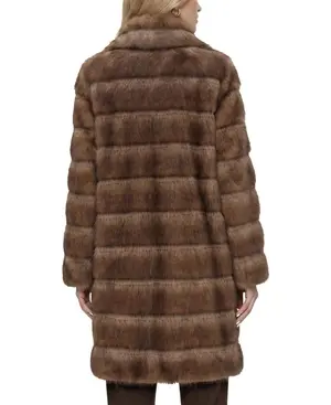 LYLA GRANT Faux Fur Sable Short Coat