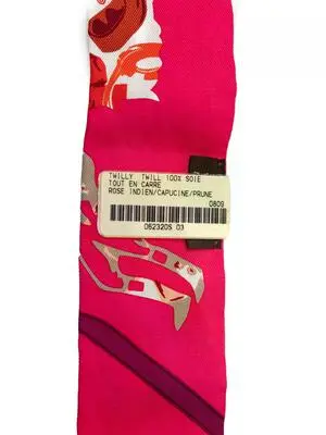 Hermès 2020-2026 Festival Des Amazones Silk Twilly Scarf Scarves - Pink