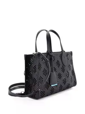 Gucci Convertible Gg Debossed Laser Cut Leather Small Tote Bag
