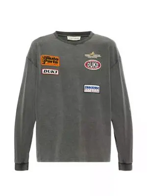 DUKE + DEXTER Dr4 Patch-detail Long-sleeve T-shirt - Grey