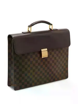 LOUIS VUITTON Altona Damier Ebene Briefcase - Brown
