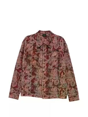 DAILY PAPER Check-pattern Washed-effect Shirt