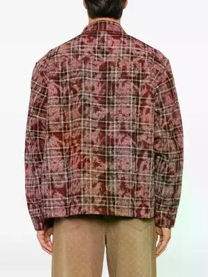 DAILY PAPER Check-pattern Washed-effect Shirt