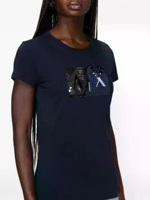 Armani Exchange Sequin-embellished T-shirt