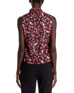 T Tahari Cowl Neck Sleeveless Blouse